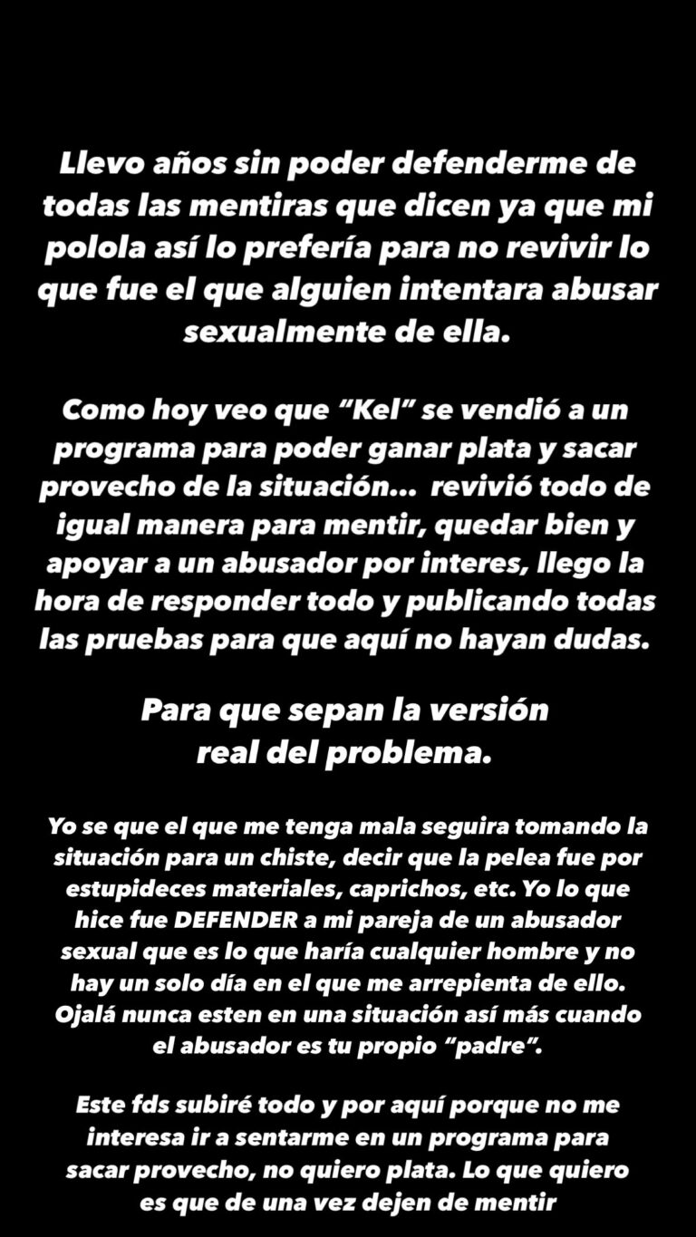 Nano Calderón rompe el silencio y arremete contra su papá